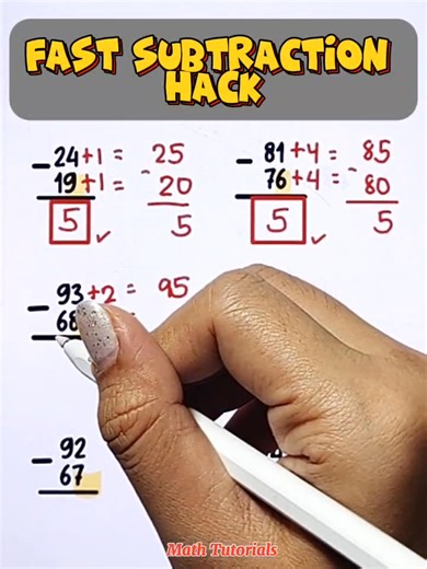 18K views · 212 reactions | Fast Subtraction Hack‼️‼️ #mathstutorials #mathtutorials #mathmadeeasy #MathematicsChallenge #basicmath #simplifying #akositeachergon #mathdrill #mathtrick #MathTutorials #mathteachergon #subtraction | Math Tutorials | Facebook