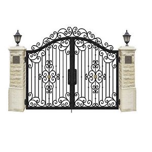 [Hot Item] Anti Rust Wrought Iron Gate for Balcony Front Security Steel Metal Courtyard Garden Area Gates