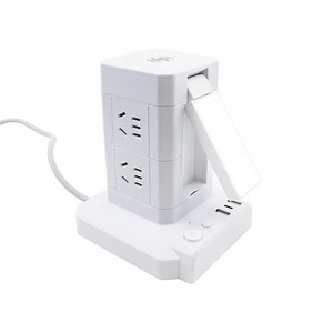 [Hot Item] Vertical Electrical Outlet Wireless Charging 2500 W Power Smart Strip Plug Socket