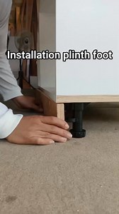 Installation plinth foot #woodworking #modularkitchen #plinthfoot #modularcabinet | Reggie Calaguas | Facebook