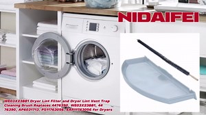 WE03X23881 Dryer Lint Filter Screen with Dryer Cleaner Vent Brush Replaces AP6031713 PS11763056 Stainless Steel Metal Screen Mesh Lint Catcher for Dryers