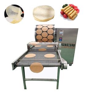 [Hot Item] Automatic Pizza Dough Press Machine Electric Heating Samosa Pastry Spring Roll Skin Sheet Making Machine
