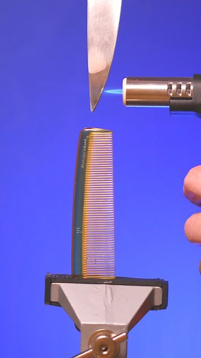 1.5M views · 2.5K reactions | Hair Comb vs Hot Knife v2 (close up macro) #slowmotion #closeup #macro #asmr #satisfying | Znig Zang 05 | Facebook